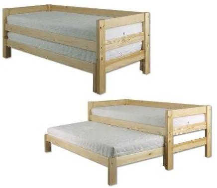 ImportWorld Dřevěná postel 90x200 Clay s přistýlkou (Barva dřeva: Dub)