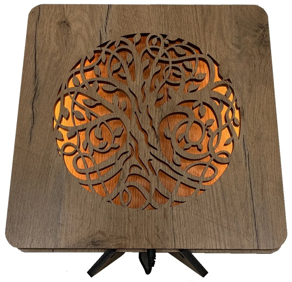 Li-Go "Strom života" lampa 31x31cm provedení povrchu: bříza