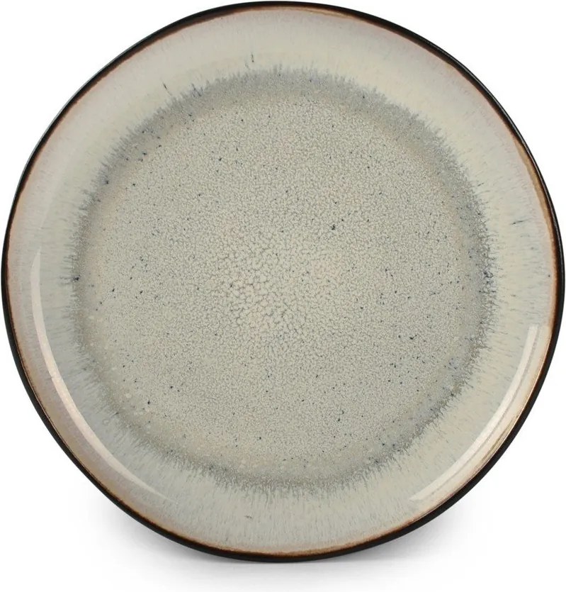 Černý/béžový dezertní talíř z kameniny ø 21,5 cm Lunar – Salt&Pepper