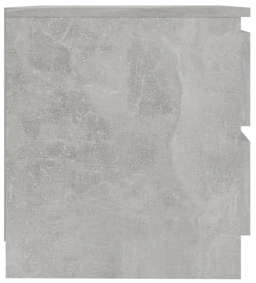 Noční stolek betonově šedý 50 x 39 x 43,5 cm dřevotříska