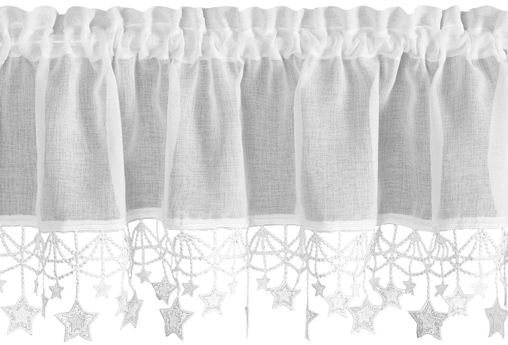 EUROFIRANY KRÁTKÁ VÁNOČNÍ ZÁCLONA NA PÁSCE XMAS 30X150 CM HVĚZDY