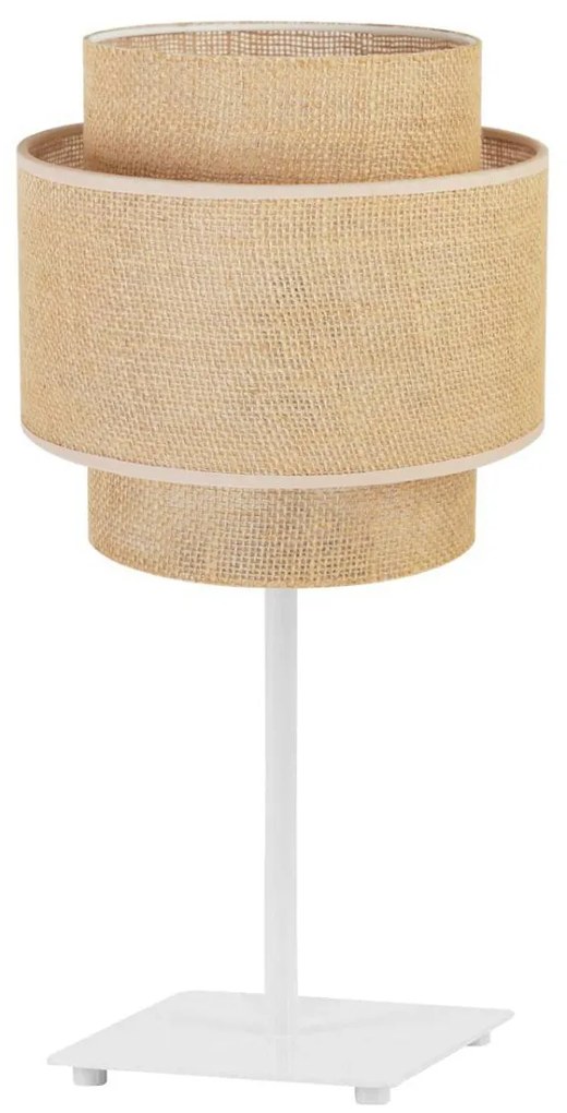 Stolní lampa Boho, 1x jutové stínítko, (výběr ze 2 barev konstrukce)