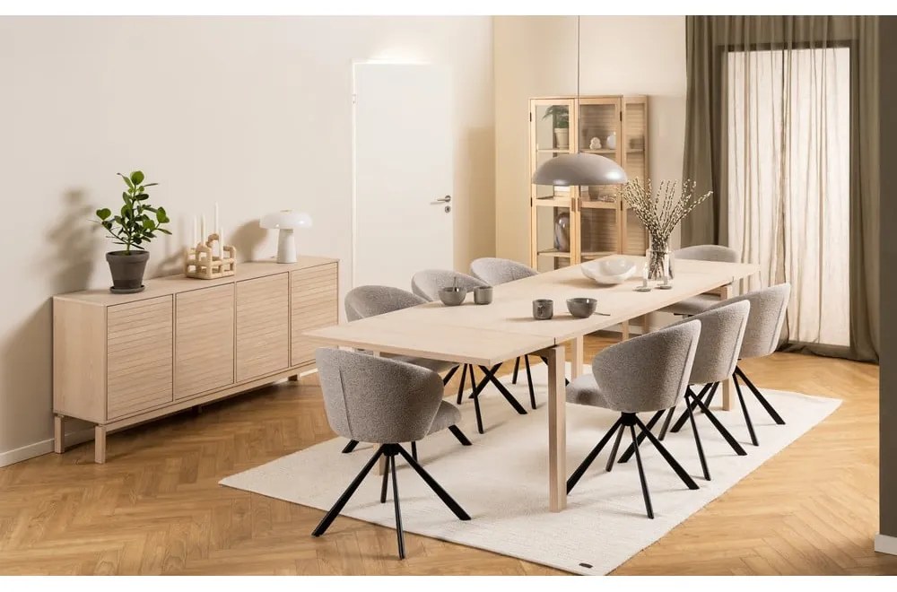 Rozkládací jídelní stůl s deskou v dubovém dekoru 100x200 cm Linley - II. jakost – Actona