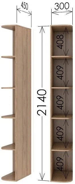 Casarredo Regál ke skříni CORA bílá