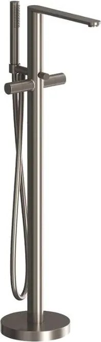 Ravak Chrome II - Vanová baterie CR II 080.20GB.RB07A, do podlahy, s příslušenstvím, kartáčovaný grafit X070667