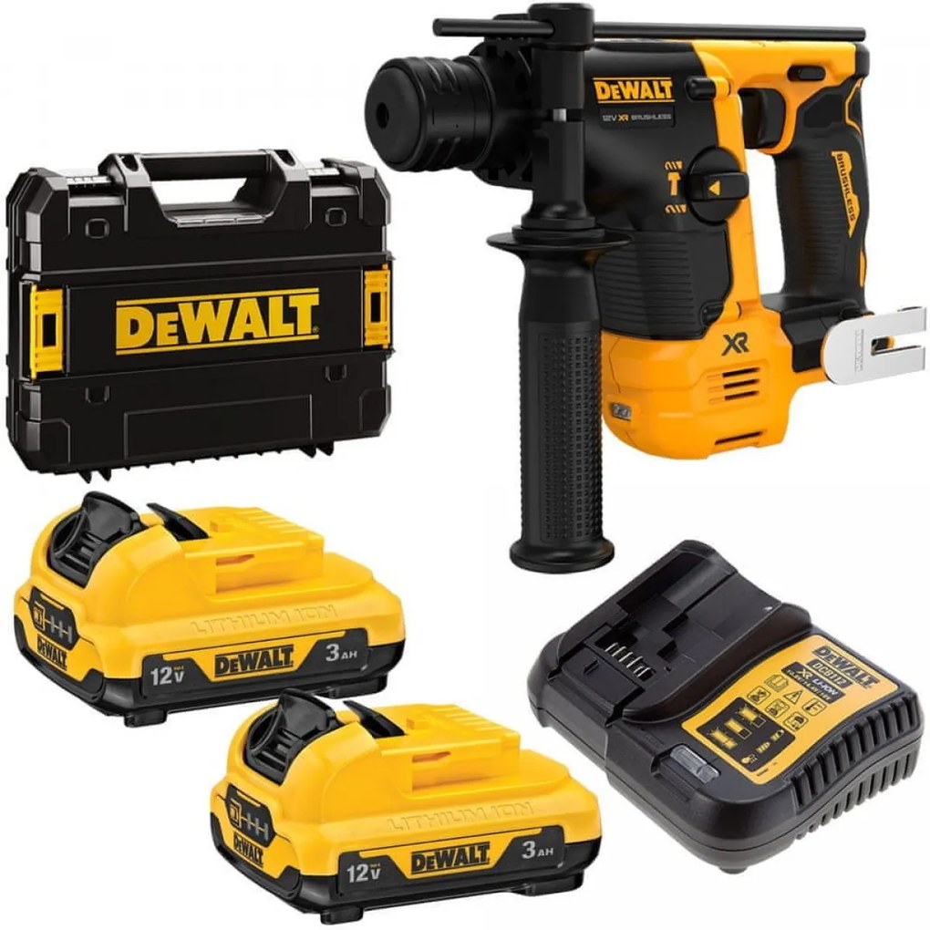 Aku bezuhlíkové vrtací kladivo DeWALT DCH072L2 12 V 2 x XR 3,0 Ah