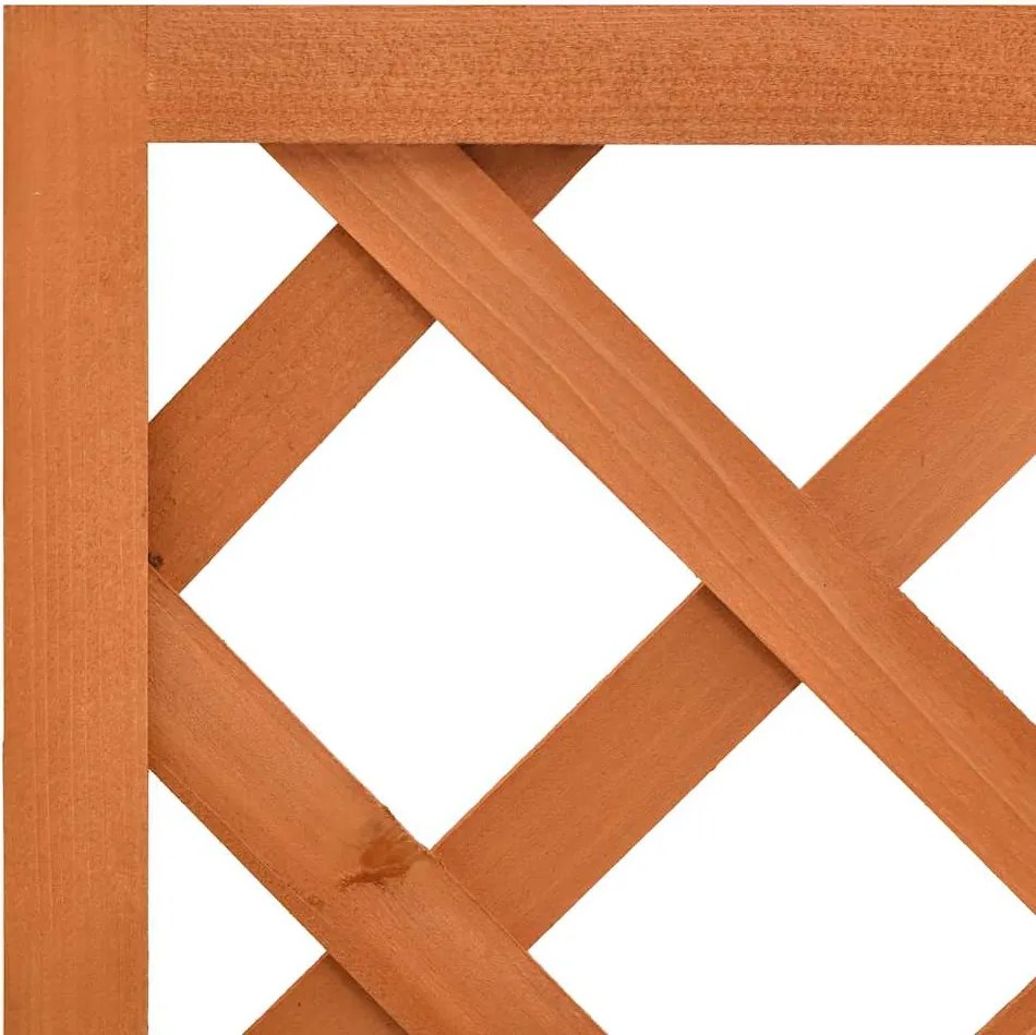 Zahradní truhlík s treláží oranžový 50x25x90 cm masivní jedle 314830