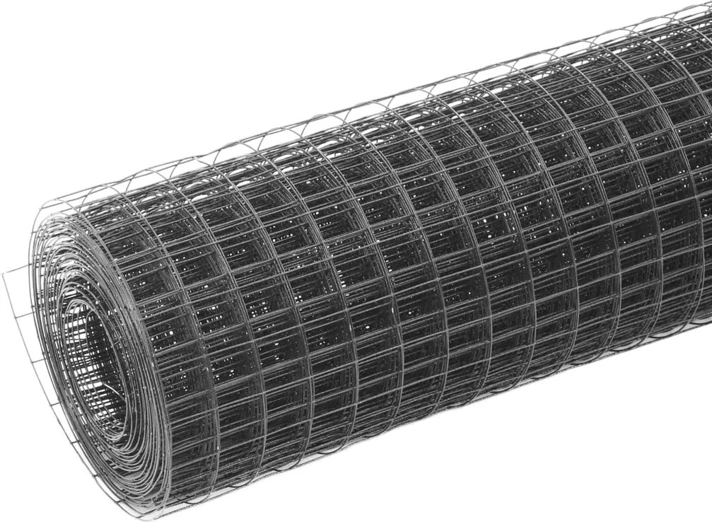 Pletivo ke kurníku ocel PVC vrstva 10 x 1 m šedé 143640