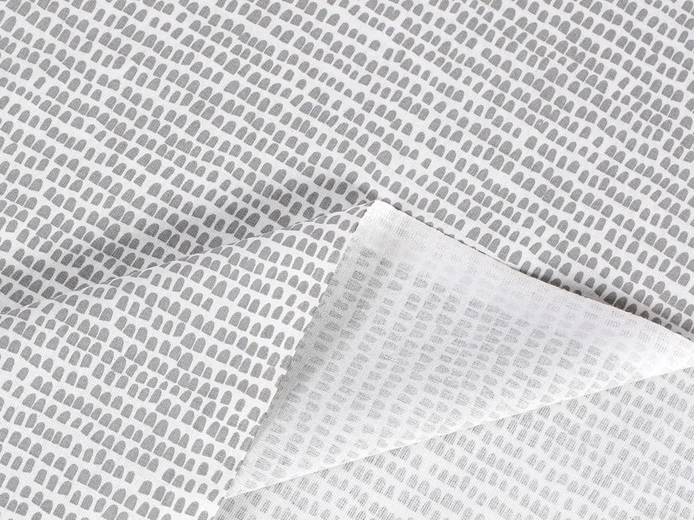 Biante Bavlněný závěs Sandra SA-061 Nepravidelné tvary na bílém 135x230 cm