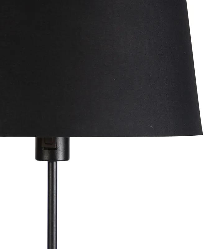 Stojací lampa černá s černým stínidlem nastavitelná 35 cm - Parte