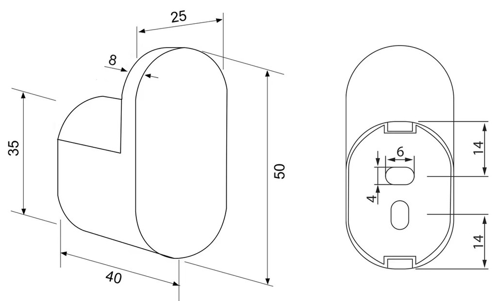 SAPHO RF001/15 Flori háček, černá mat