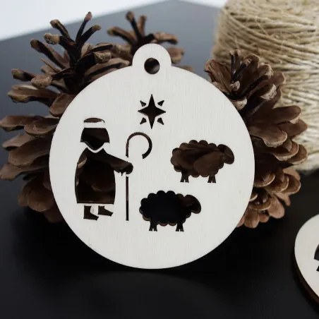 Vánoční ozdoby ze dřeva a plastu, Vánoční dekorace dřevěné, dřevěné doplňky PR0083-Christmas HEU-