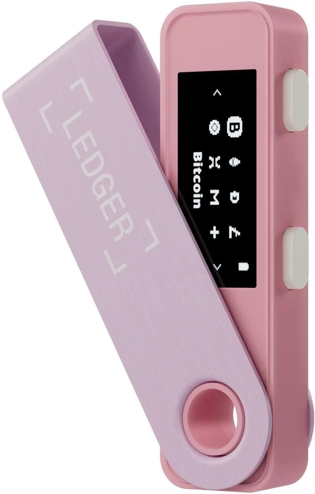Ledger nano s plus pastel pink crypto hardware wallet
