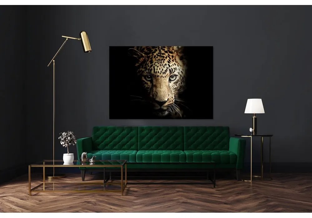 Skleněný obraz 100x70 cm Leopard - Styler
