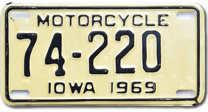 Americká SPZ Iowa 74-220 moto