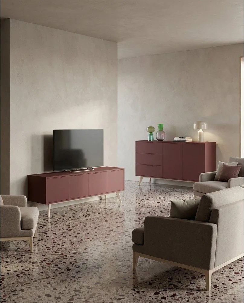 Matná komoda v terakotové barvě 140x81x40 cm Campus – Marckeric