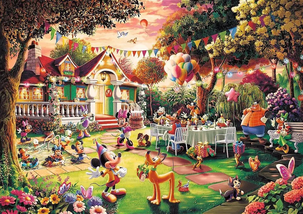 Trefl puzzle premium plus narozeninová oslava mickey mouse 1000 dílků