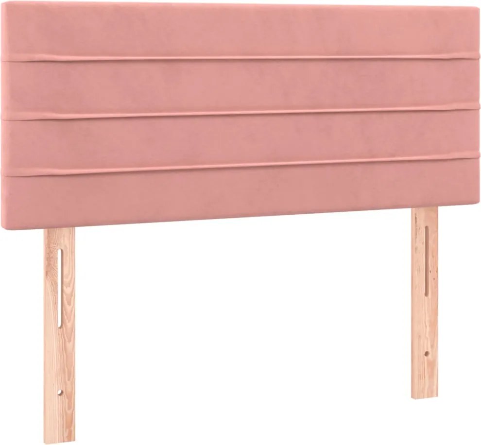 Box spring postel s matrací růžová 120 x 200 cm samet 3141358