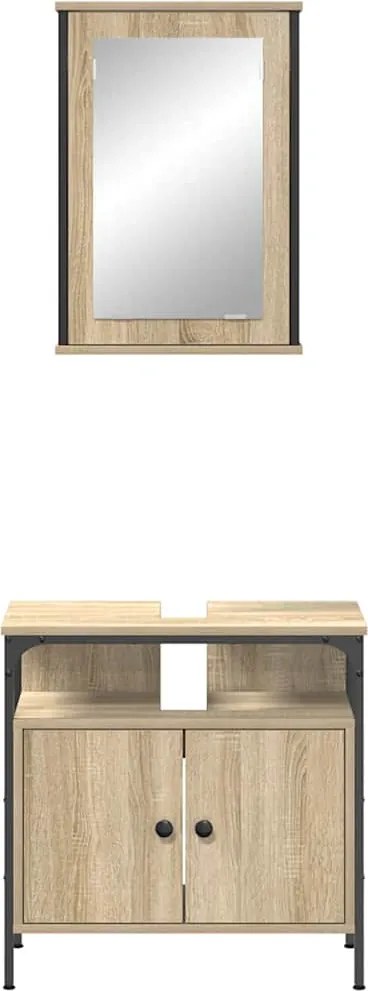 Sada koupelnového nábytku 2 ks Hnědá 60 x 30 x 60 cm 3345132