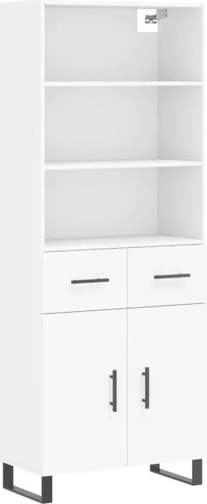 Skříň highboard bílá 69,5 x 34 x 180 cm kompozitní dřevo 3200537