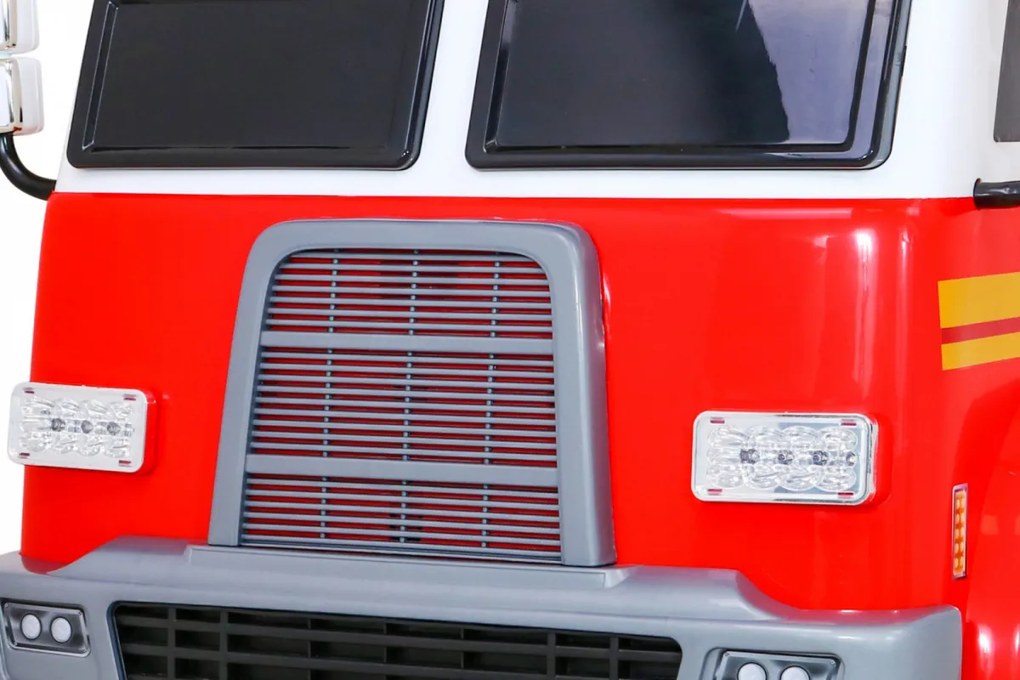 Ramiz Dětské hasičské auto na baterie + vodní dělo + megafon + maják + dálkové ovládání