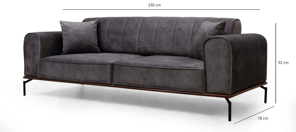 Hanah Home Třímístná pohovka SIESTA antracitová 560ARE1339