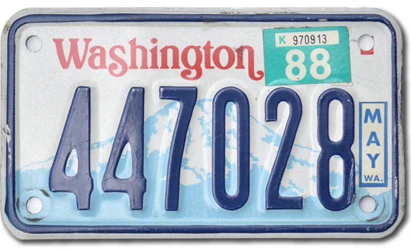 Americká SPZ Washington 447028 moto