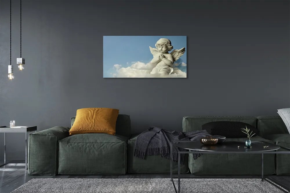 Obrazy na plátně Anděl nebe mraky 100x50 cm