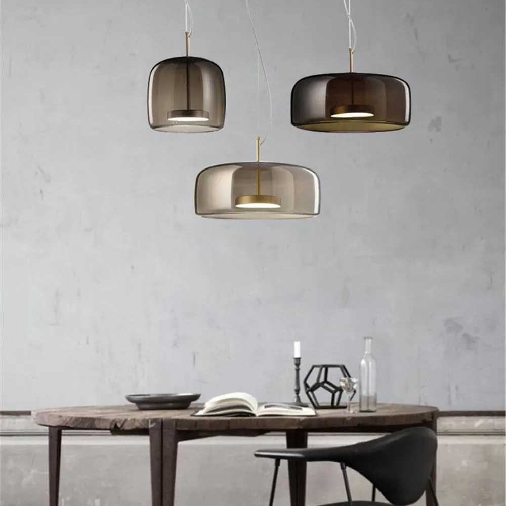 Toolight - LED závěsné svítidlo ze skla Amber APP613-1CP, zlatá, OSW-03895
