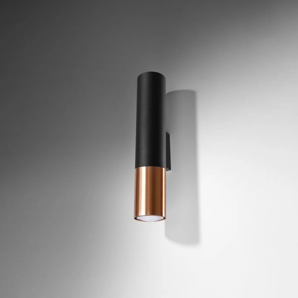 Sollux Lighting Nástěnné svítidlo LOOPEZ černé/měď