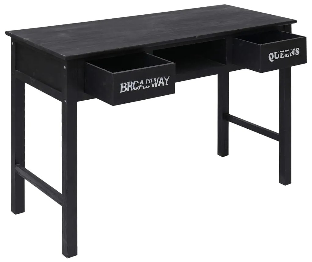 284161 vidaXL Konzolový stolek černý 110 x 45 x 76 cm dřevo