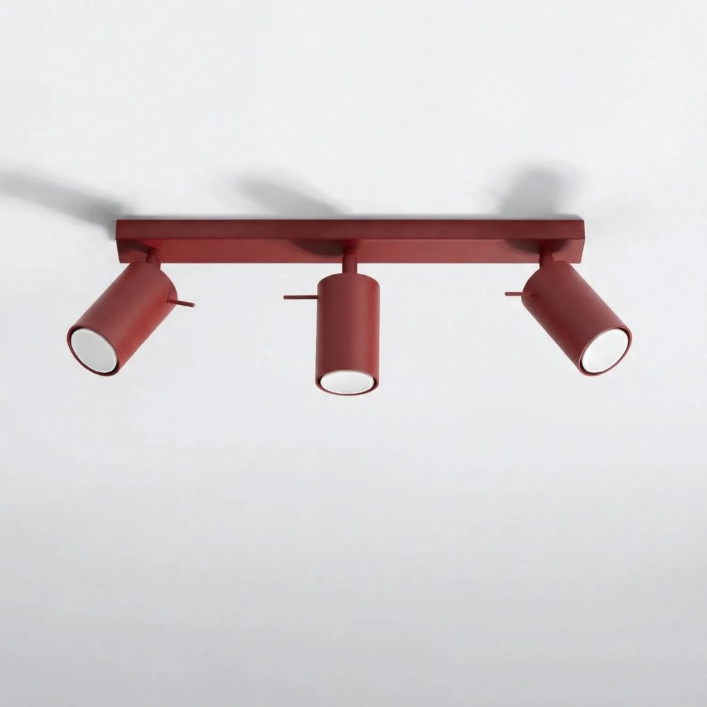 Sollux Lighting Stropní svítidlo RING 3 bordó