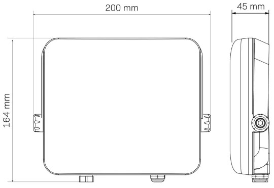LED Venkovní reflektor MILKY LED/50W/230V 4000K IP65 černá