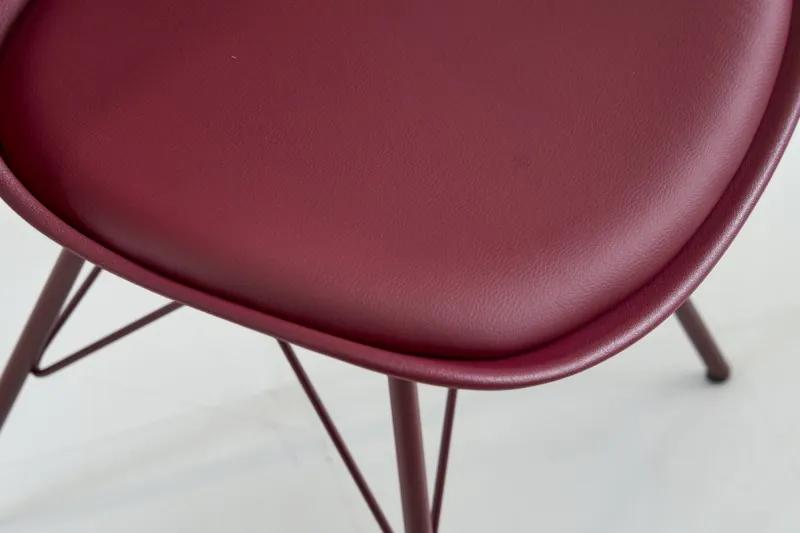 Noble Home Červená kožená židle Scandinavia Meisterstück