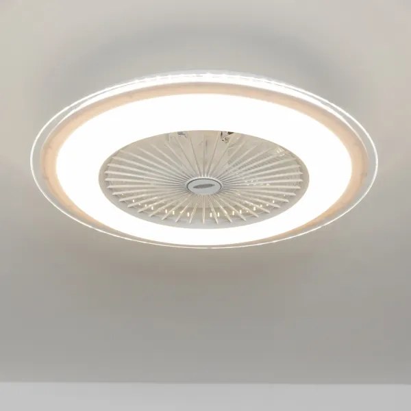 Brilagi - LED Stmívatelné svítidlo s ventilátorem RONDA LED/48W/230V bílá + DO