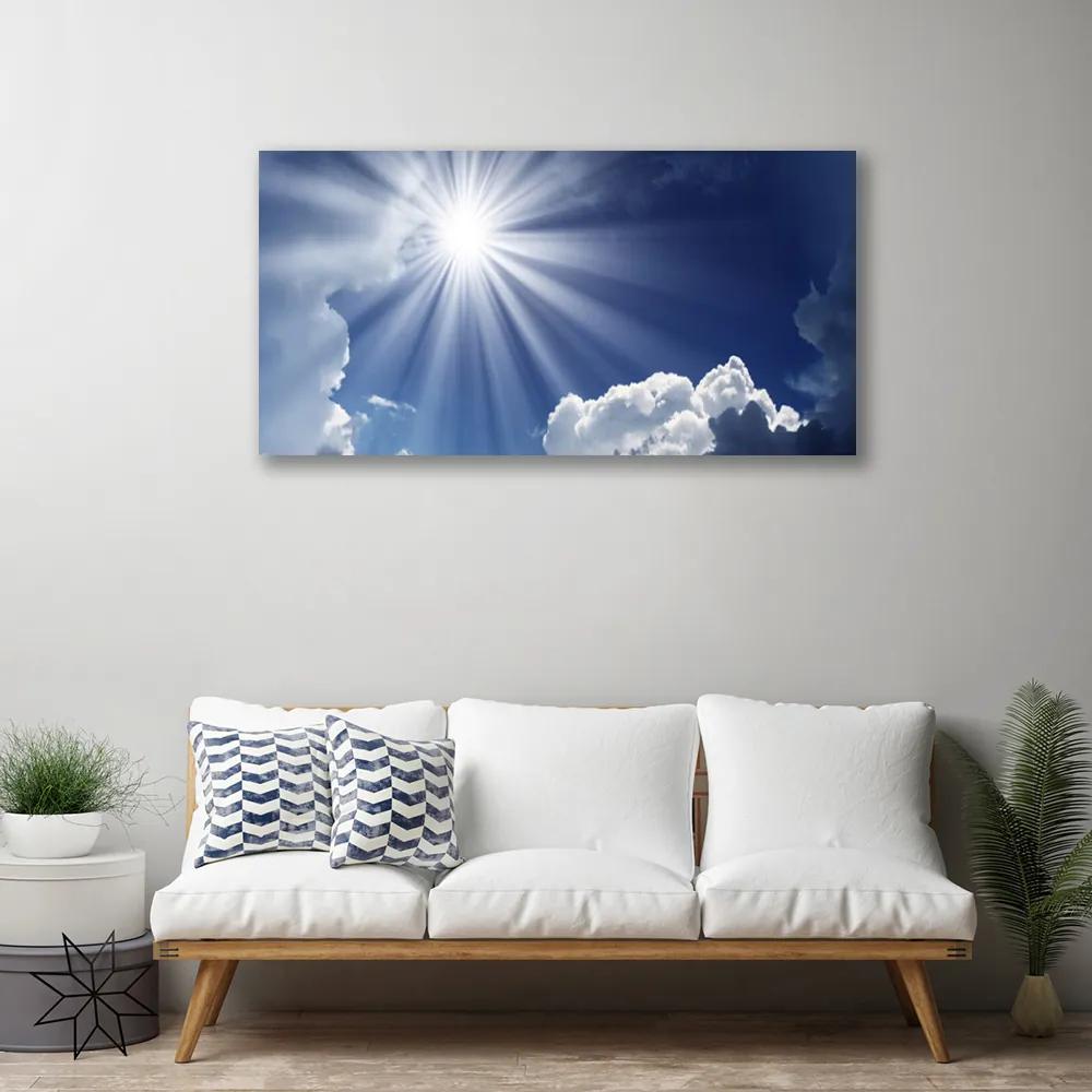 Obraz na plátně Slunce Krajina 140x70 cm