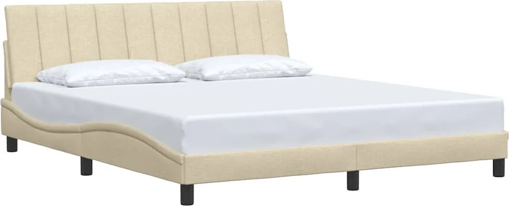 Rám postele bez matrace Hanko krémový 180 x 200 cm textil 3310410