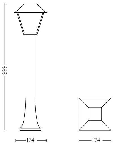 Philips 16497/30/PN - Venkovní lampa MYGARDEN ALPENGLOW E27/60W/230V IP44