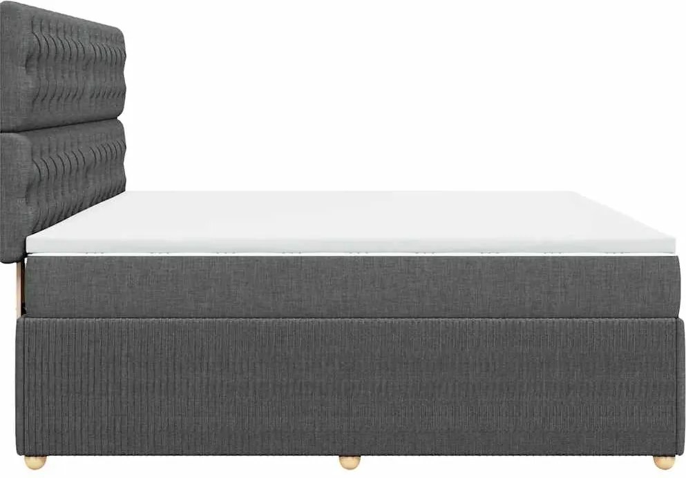 Box spring postel s matrací tmavě šedá 180x200 cm textil 3294443