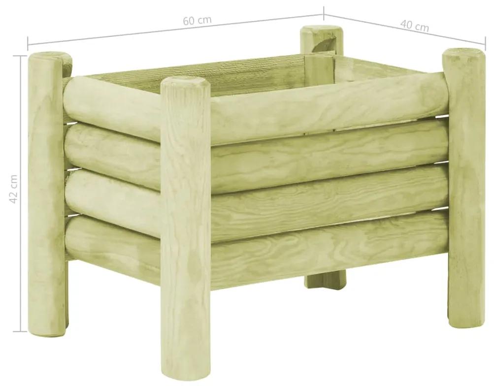 Vyvýšený záhon impregnované borové dřevo 60 x 40 x 42 cm - Default Title