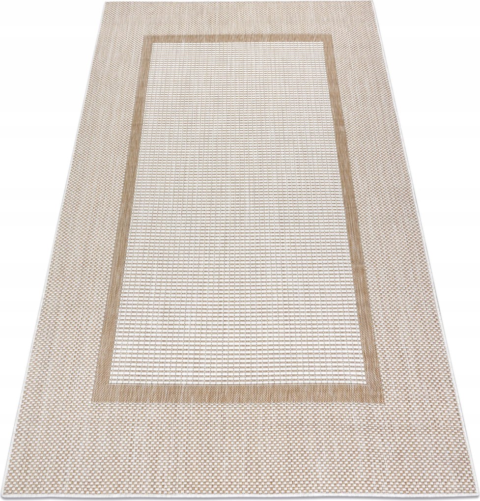 Koberec Šňůrkový Sisal Sion 160x220 Rámeček béžový #D105