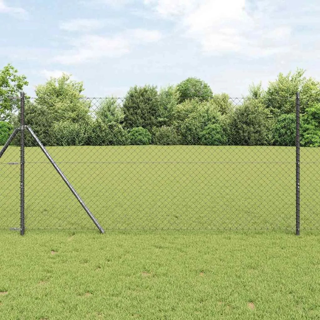Oplocení na řetězcích se upevňuje na zem 10 x 1,4 m Šedá 3351099