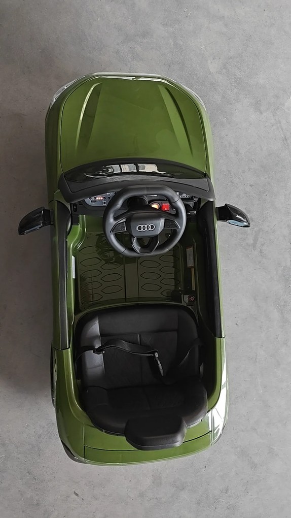 AIYAPLAY dětské elektrické auto 12V Audi A5L s dálkovým ovládáním, lithium baterie, 2 motory, zelené