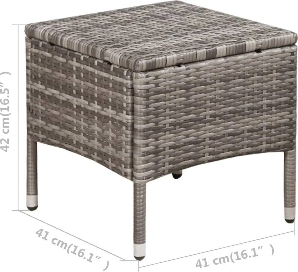 vidaXL 3dílný bistro set polyratan [44095] Barva: Hnědá