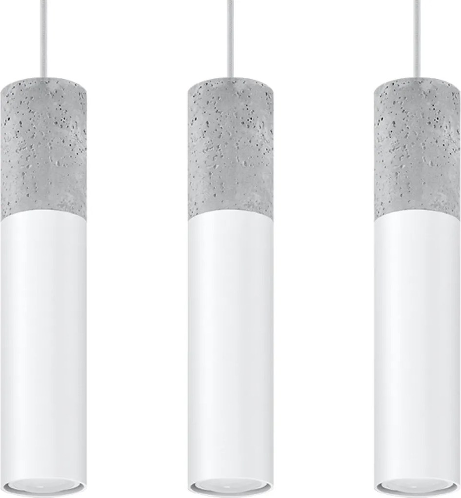 Sollux Lighting Závěsné svítidlo BORGIO 3L bílé
