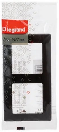 Legrand Valena LIFE dvojrámeček tmavé dřevo 754172