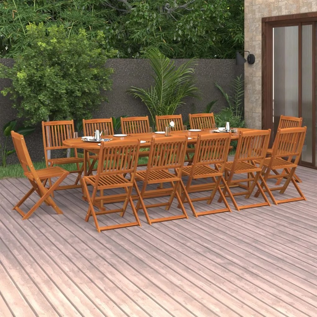 13dílný zahradní jídelní set 280x90x75cm masivní akáciové dřevo 3086981