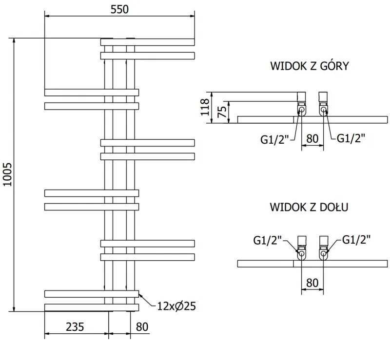 Mexen Jari, elektrické topné těleso 1005 x 550 mm, 300 W, bílá, W115-1005-550-2300-20