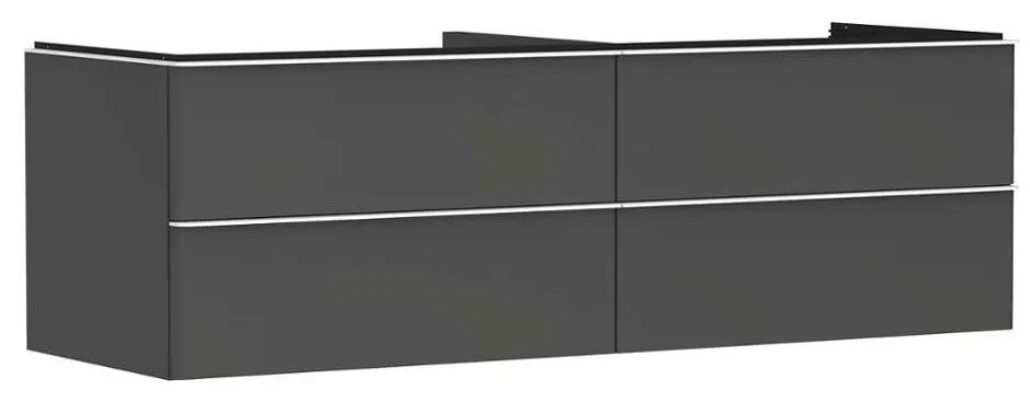 Hansgrohe Xelu Q - Umyvadlová skříňka, 50x156x55 cm, 4 zásuvky, matná šedá/matná bílá 54091700