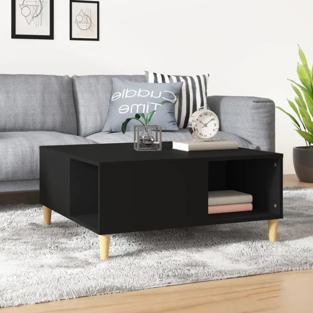 Konferenční stolek černý 80 x 80 x 36,5 cm kompozitní dřevo,  821093 HangarStore.cz